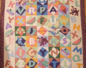 Abc fabric panel | Etsy