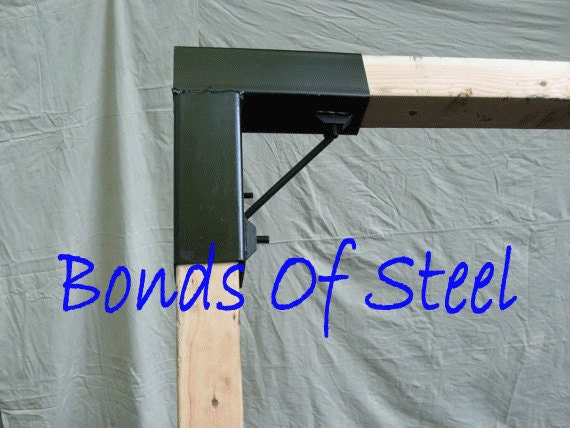 Straight leg 4X4 wood post angle brackets Mature by bondsofsteel