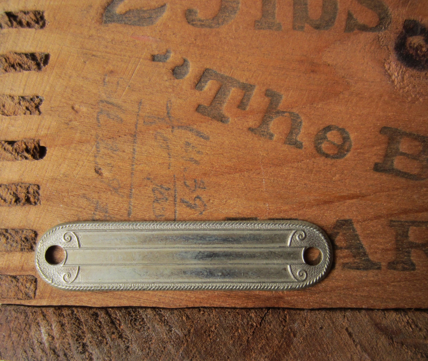 Vintage Decorative Metal Property Tag – New Old Stock Blank – For ...