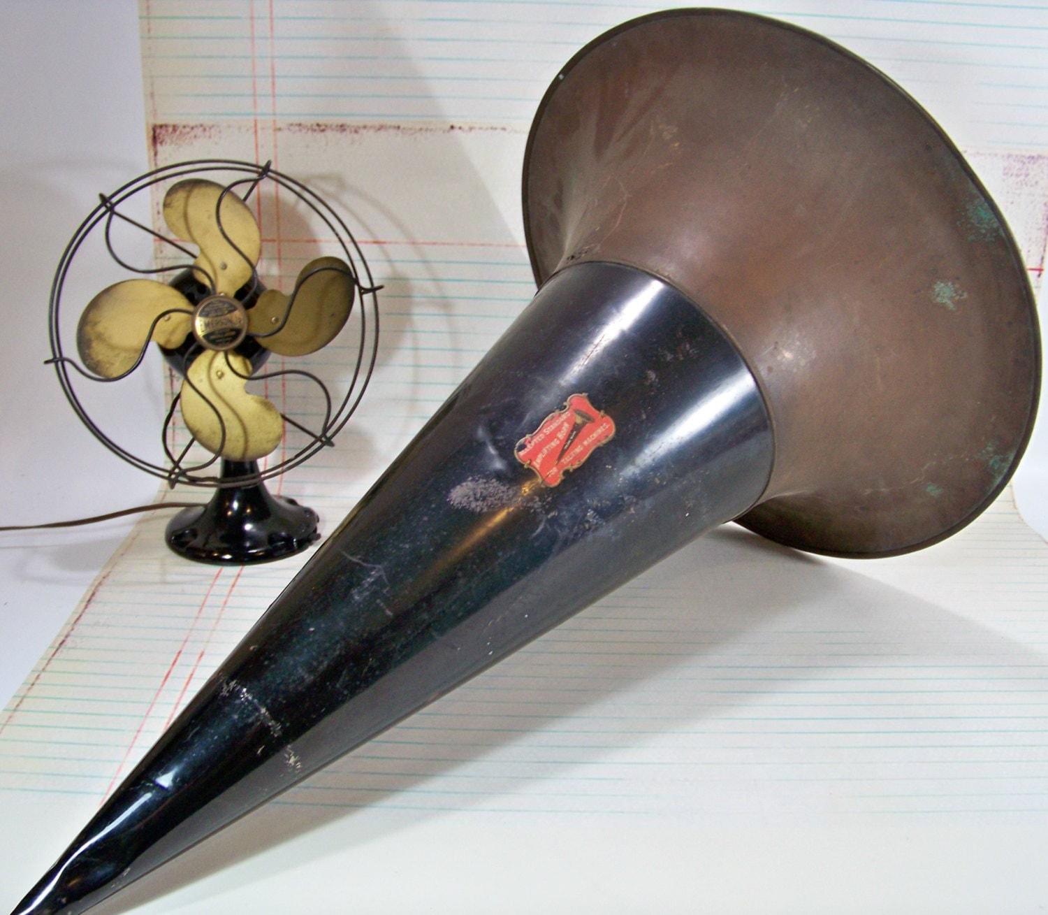 Early Phonograph Horn Accepted Standard Amplifying Talking