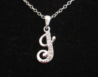 Letter j necklace | Etsy