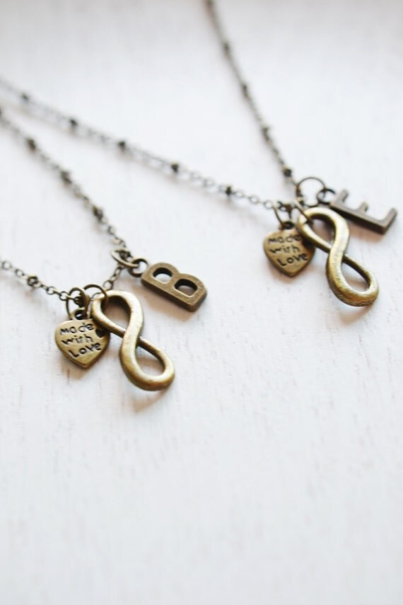 personalized infinity necklace best friend gift idea