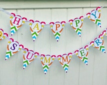 Unique summer bunting related items | Etsy