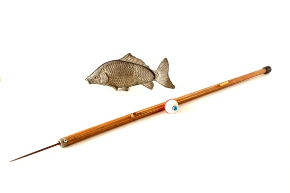 Vintage / Antique Ice Fishing Pole / Ice Jigging by ThirdShift