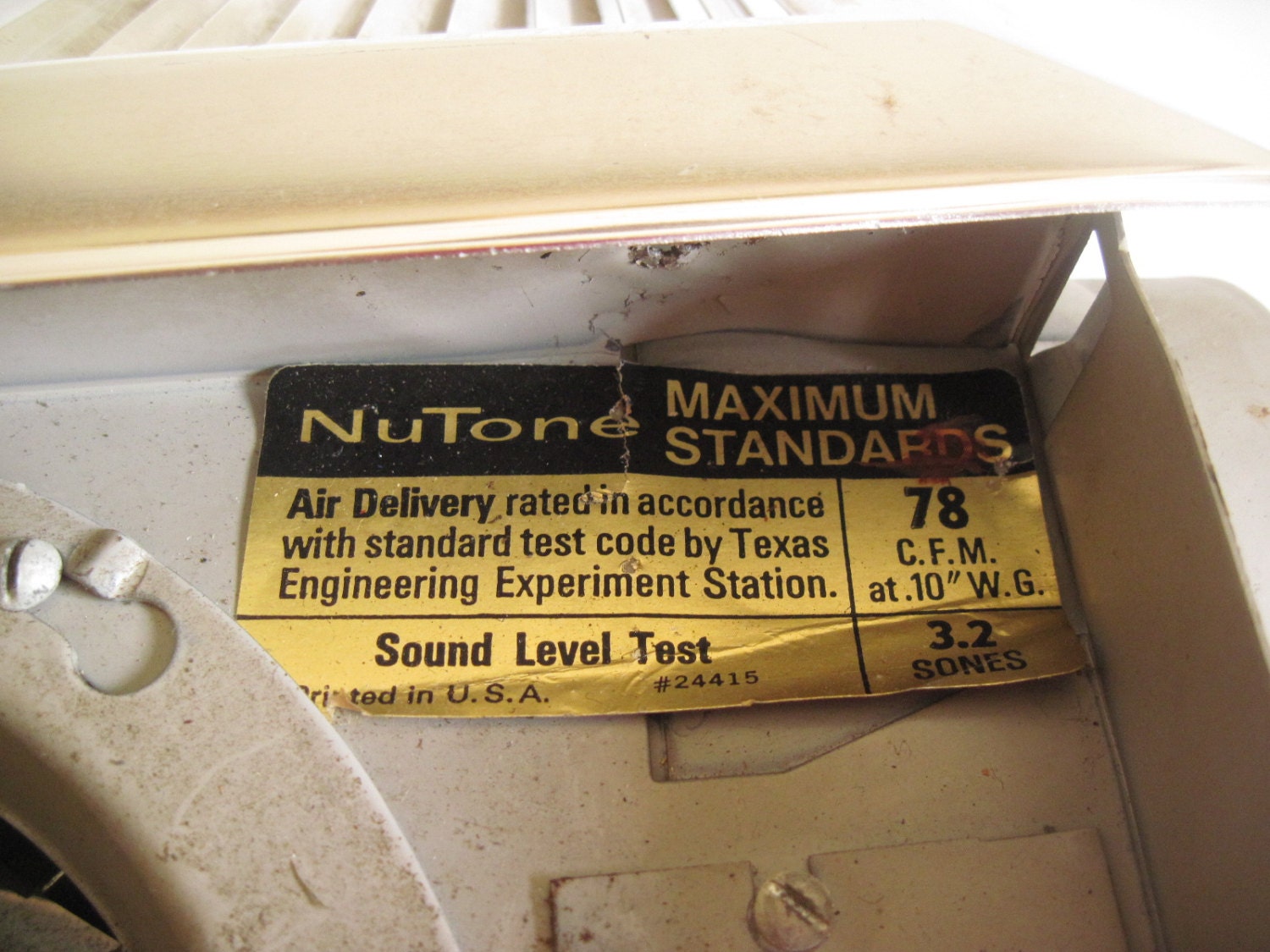 Nutone Bathroom Exhaust Fan Vintage Architectural Salvage