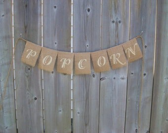 Popcorn banner | Etsy