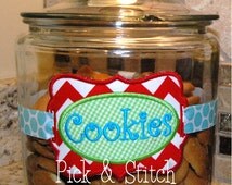Unique cookie jar labels related items | Etsy