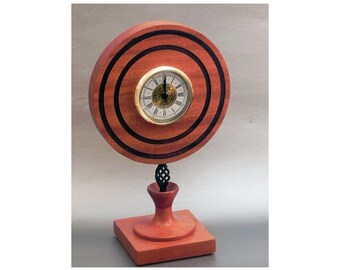 Turned wood clock | Etsy