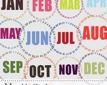 Unique months clipart related items | Etsy
