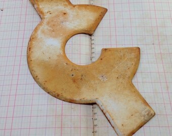 Large Rusty Vintage Steel Marquee cent sign price sign - 10" tall metal ...