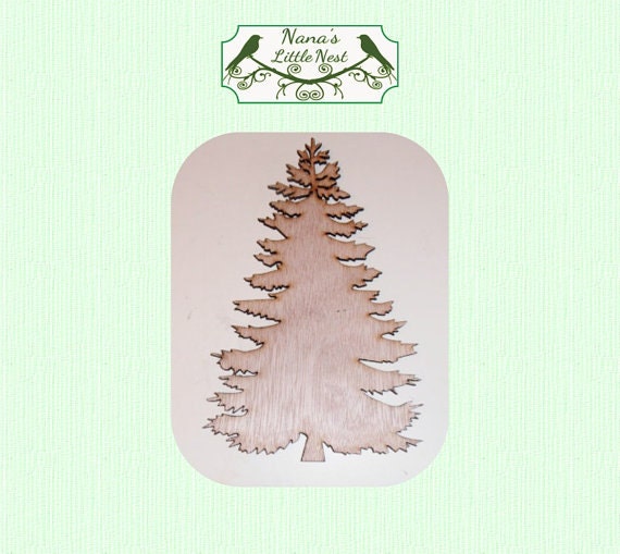Evergreen Tree Large Wood Cut Out Laser Cut