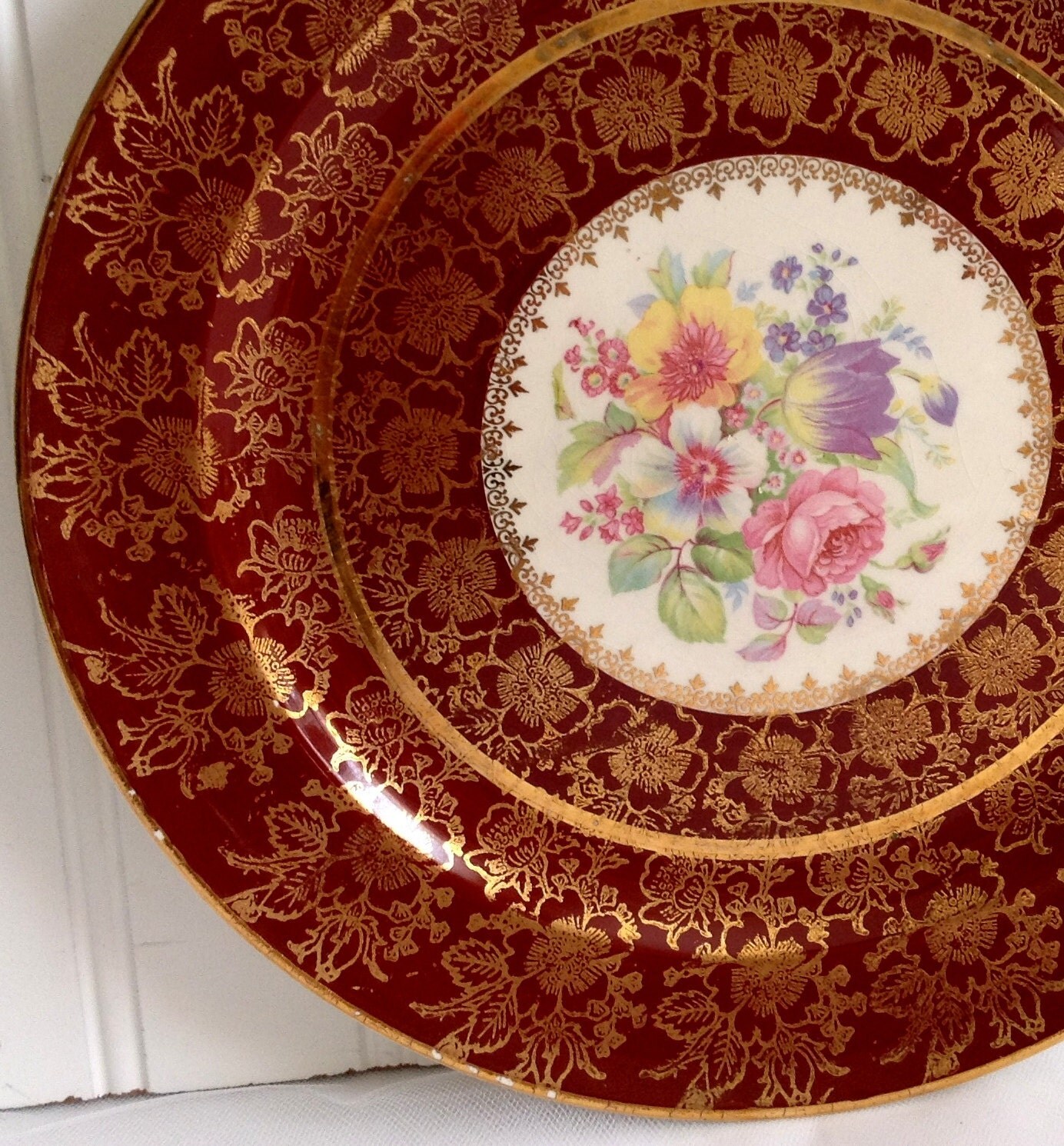 Gorgeous 22K Gold Stetson Dinner Plates/ Hollywood Regency Vintage ...