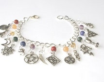 Popular items for witch charm bracelet on Etsy