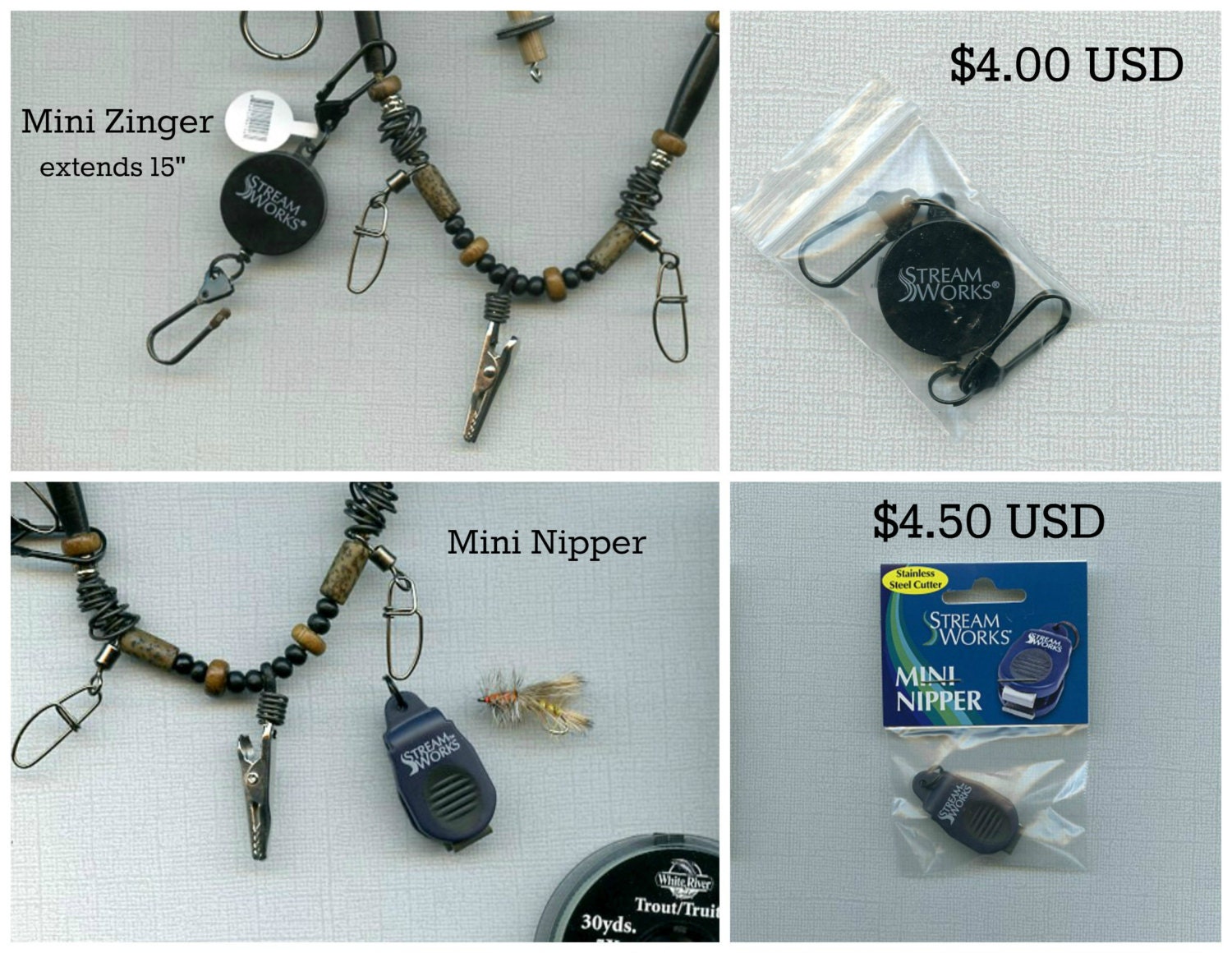 Hand Crafted Fly Fishing Lanyard with Mixed Colored And Copper