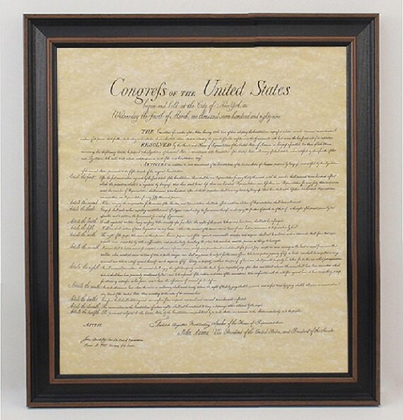 Framed Constitution and Bill of Rights Set. by PatriotGearCompany