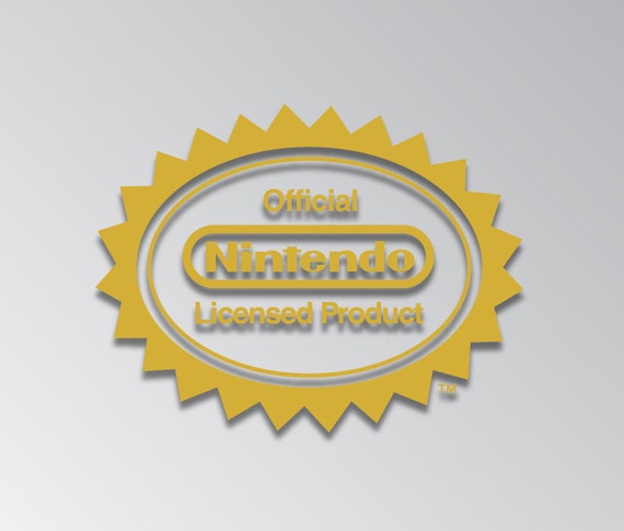 Nintendo Official Licensed Logo Decal Gold Sticker Gold