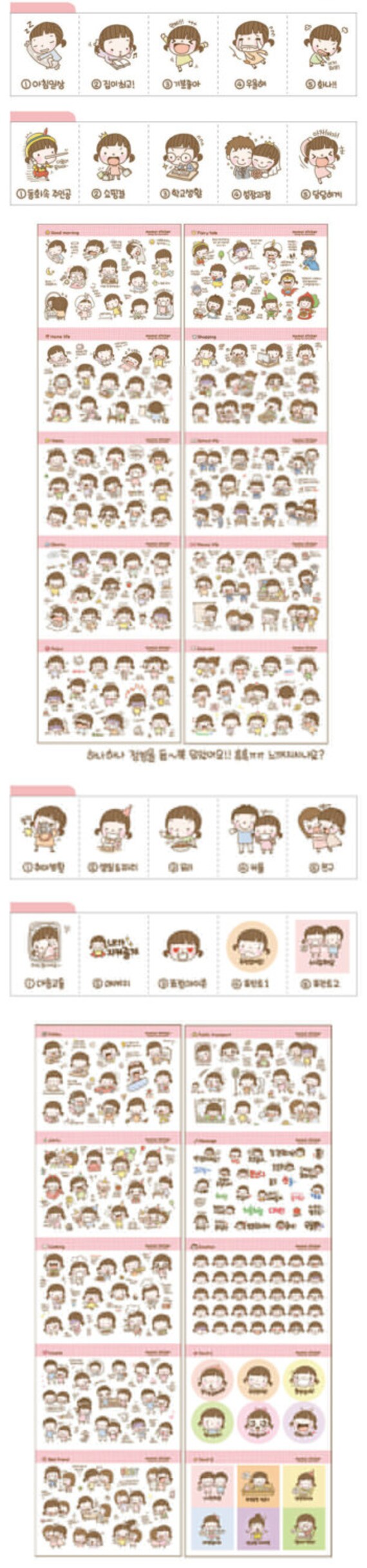 20 Sheets Momoi Stickers Transparent Girl Sticker by mieryaw