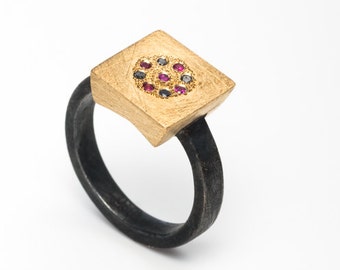 Rustic silver ring | Etsy