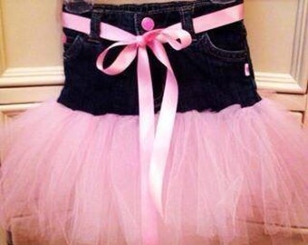 Denim tutu skirt | Etsy