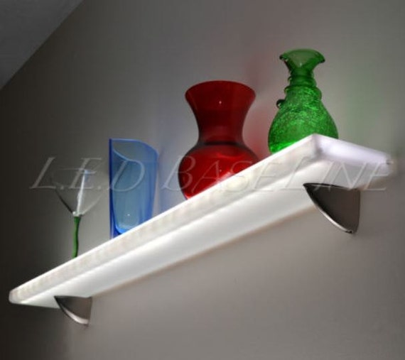 L.E.D. Lighted Floating Wall Shelf 28 wide x 1