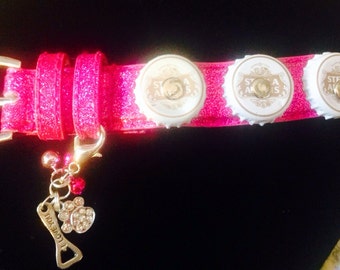 Gorgeous Dog Collar Stella Artois Beer Bottle Cap 19 inch Collar with ...