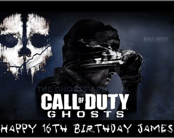 Call of Duty Ghosts COD Personalised Edible Icing & Wafer Paper Cup ...