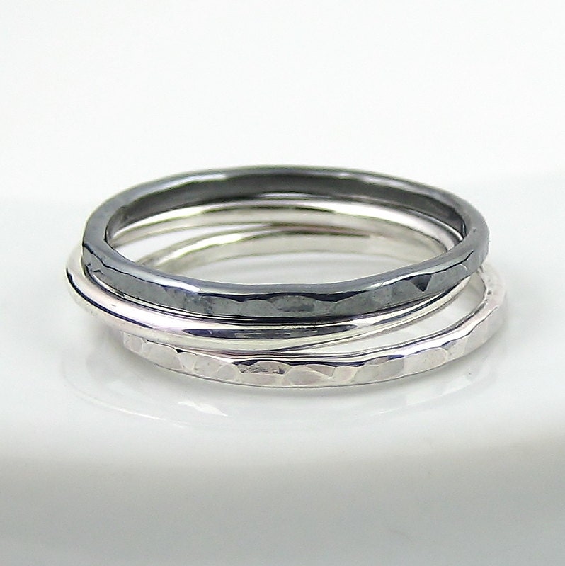Sterling Silver Knuckle Ring Set Of Three Silver Stacking