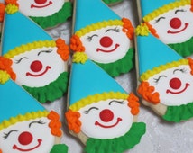 Popular items for clown cookies on Etsy