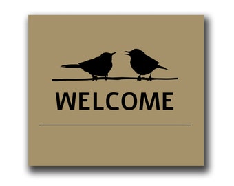 Popular items for bird welcome sign on Etsy