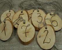 Unique birch table numbers related items | Etsy