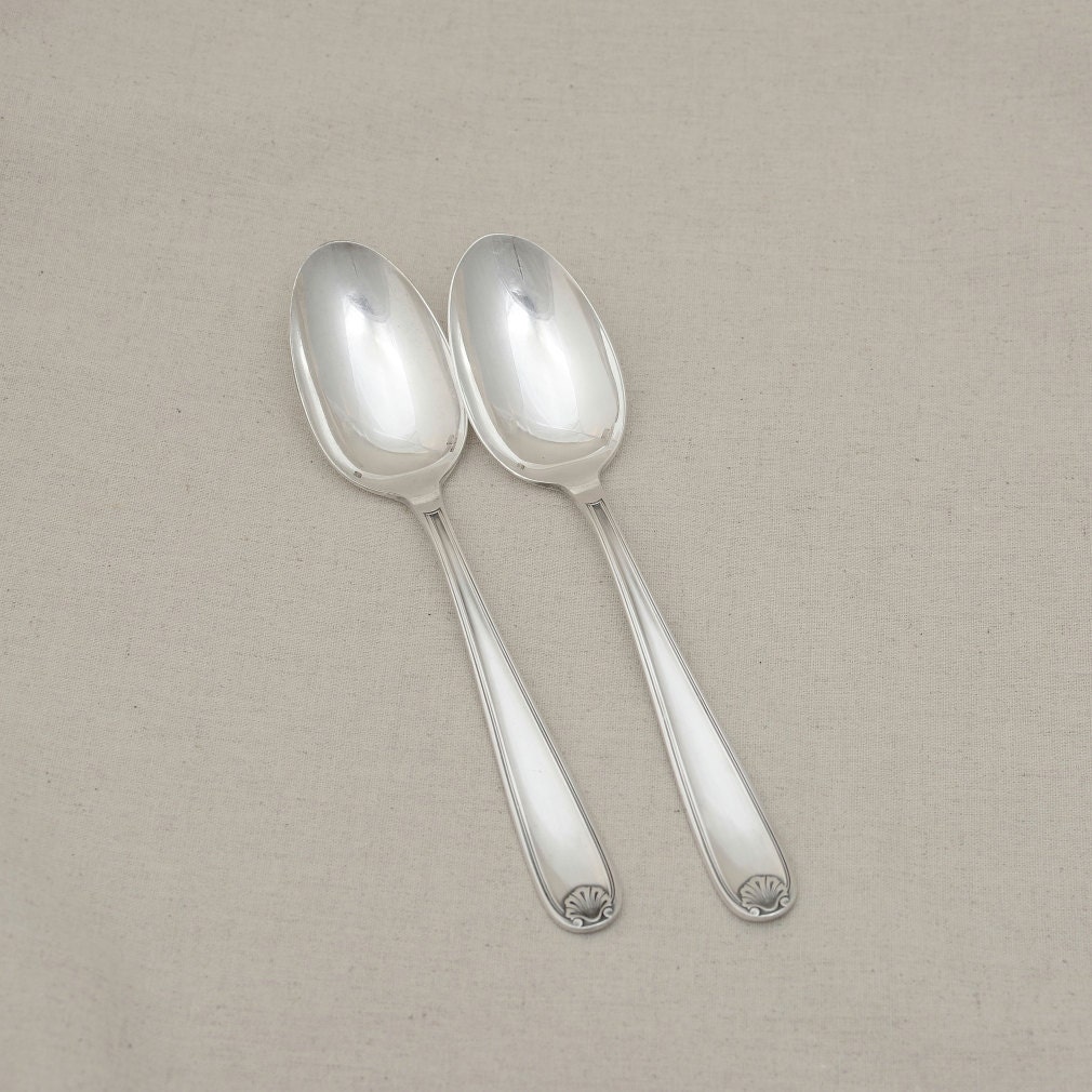 2 Vintage Christofle French Silver Hallmark OC Chess Knight Soup Spoons ...