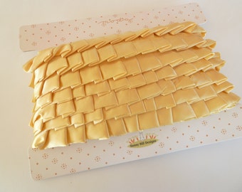 Satin ruffle trim | Etsy