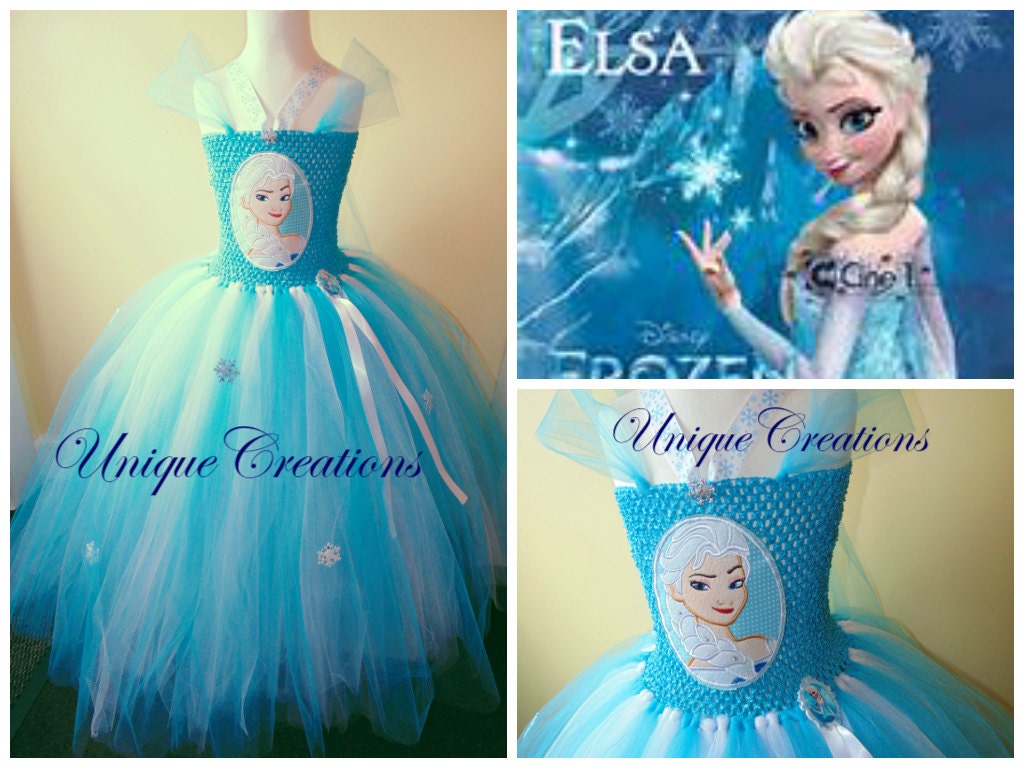 Stunning long Elsa tutu dress