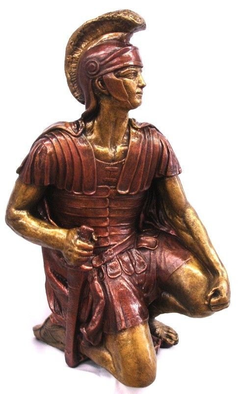 Kneeling Roman Soldier Sculpture Greek Statue 24