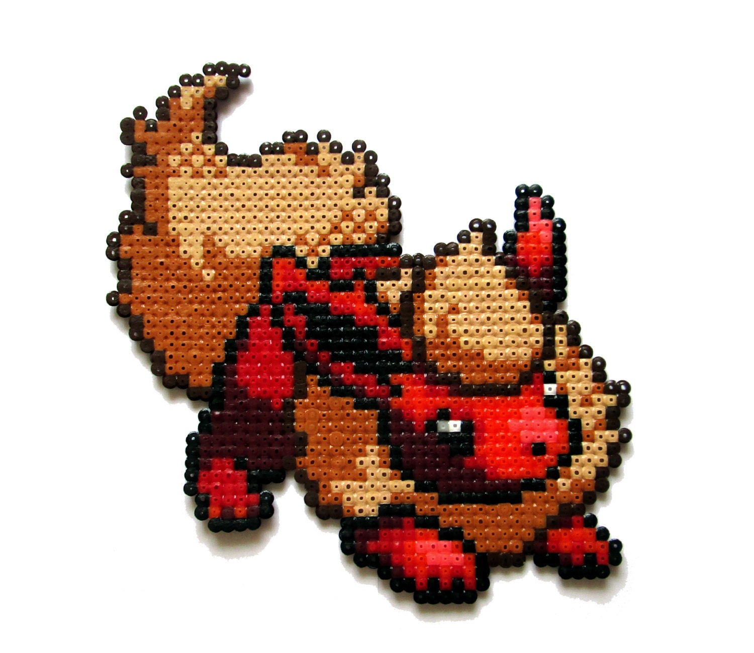 Flareon Pokemon perler bead sprite by AenysBeadArt on Etsy