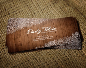 Popular items for rustic business card on Etsy