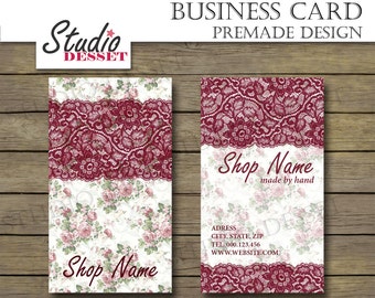 Lace business card | Etsy