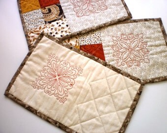 Popular items for embroidered mug rug on Etsy