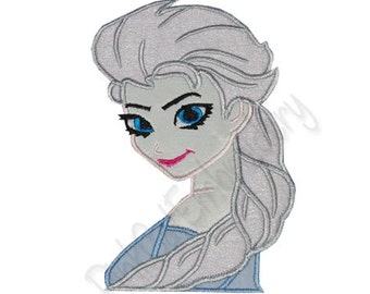 Elsa Applique Design - Instant Download 3 sizes - Frozen Princess ...
