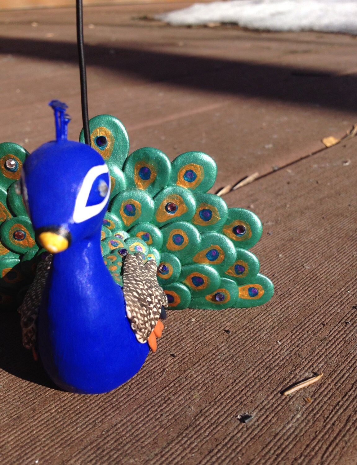 Handmade Peacock Picture Holder