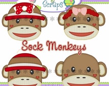 Popular items for monkey clip art on Etsy