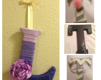 Decorative wood letters for nursery or home decor