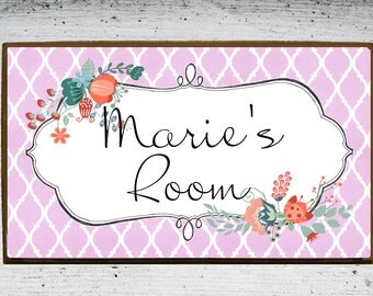 Kids room door sign for kid's door. Baby nursery by BandCHeirloom