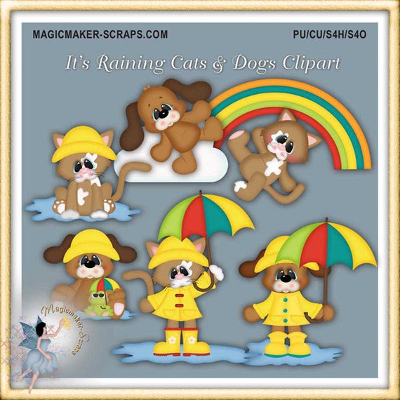 It's Raining Cats and Dogs Clipart