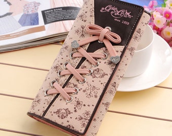 3 Flods, leather long wallet,leather wallet,fasion wallet,wallet,women ...