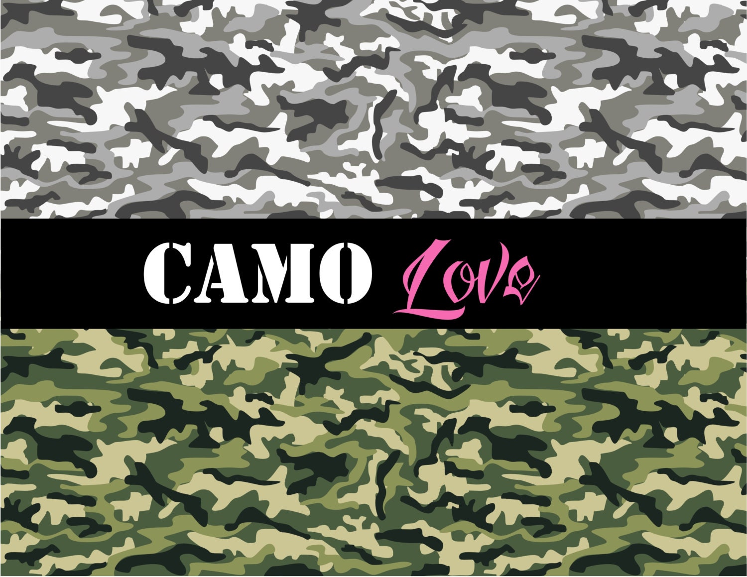 Camo Old School Camo JPEG's and EPS files. Clip Art