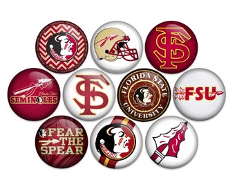 FSU Florida State University Seminoles Fla St U Pin Back Button Badge ...