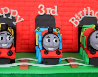 Thomas cake topper | Etsy