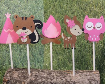 Camp theme treat bag toppers with bags. You by ArtofEntertaining