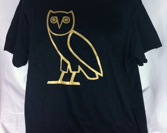 OVO Custom Octobers Owl Very Own Ovoxo Black T-shirt Adult
